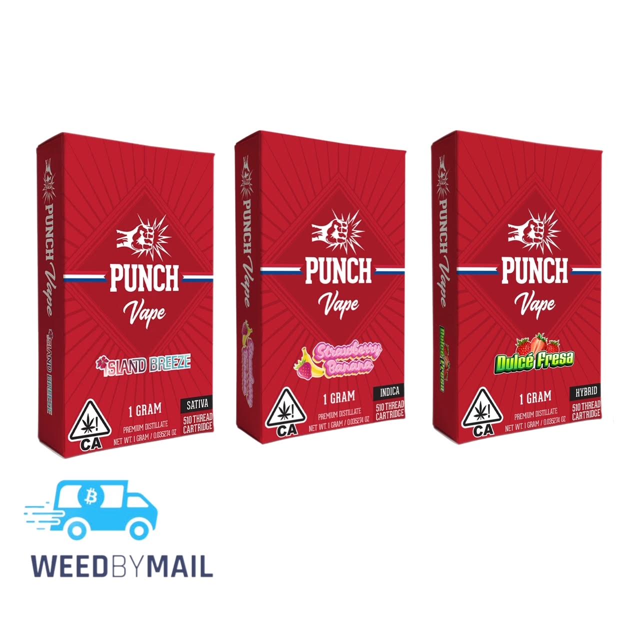 Punch Distillate Cartridge 1g (7 Options) – Weed By Mail