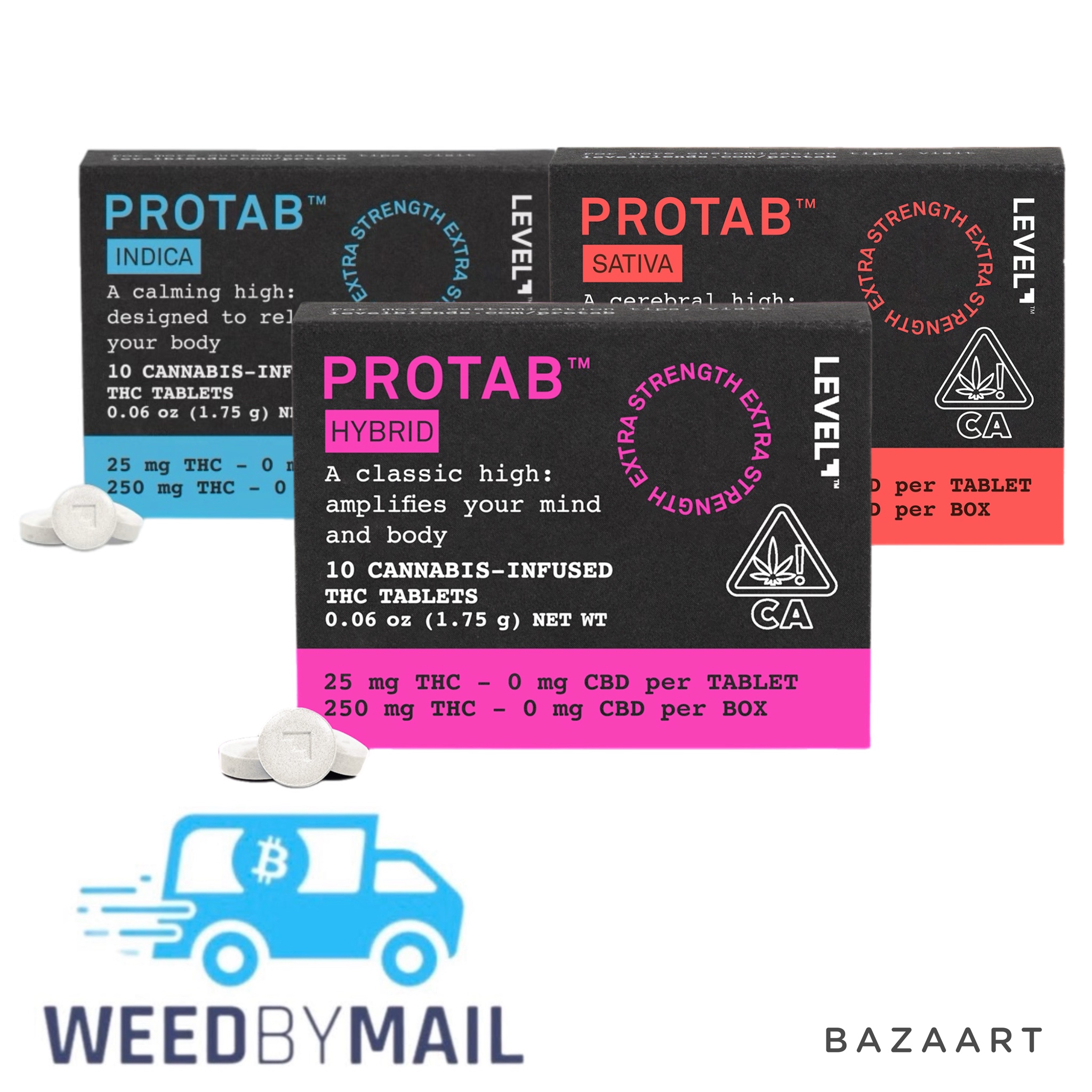 Level Experience 250mg THC Tablets (14 Options) – WeedByMail