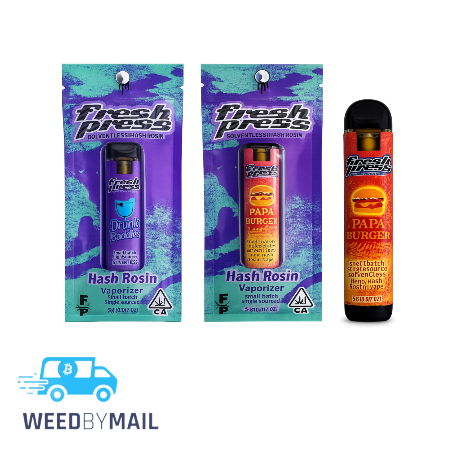 Fresh Press - .5G Solventless Hash Rosin Disposable Pen (5 Options ...